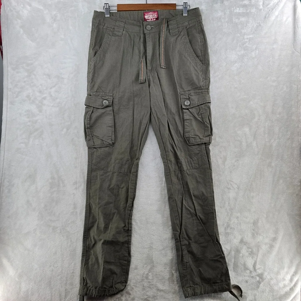 Matchstick | Pants | Matchstick Cargo Pants Mens 32 Olive Green Ripstop ...